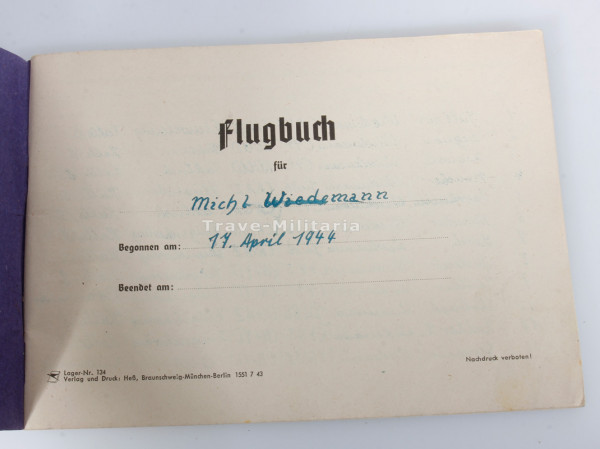 Papiere Michl Wiedemann Westfront Fallsch. Flak, Abt. 6 (mot) | Archiv ...