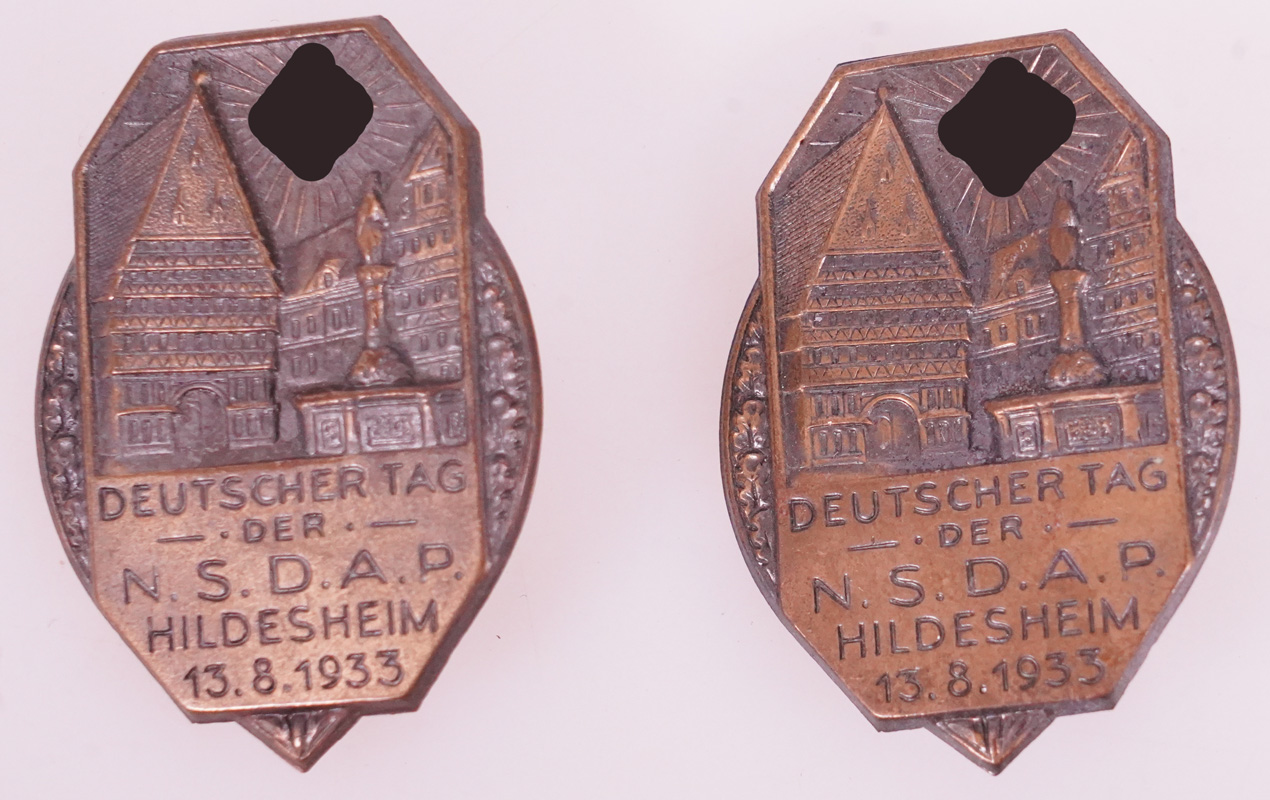 Deutscher Tag der NSDAP Hildesheim 1933 Veranstaltungsabzeichen ...