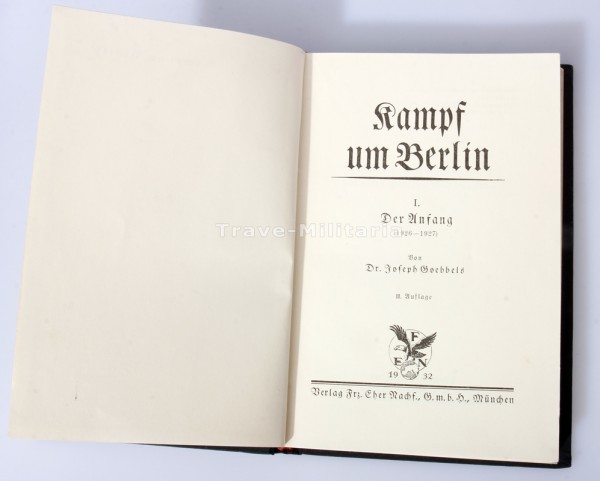 Joseph Goebbels Kampf um Berlin | Archiv | Trave Militaria - Orden und Ehrenzeichen