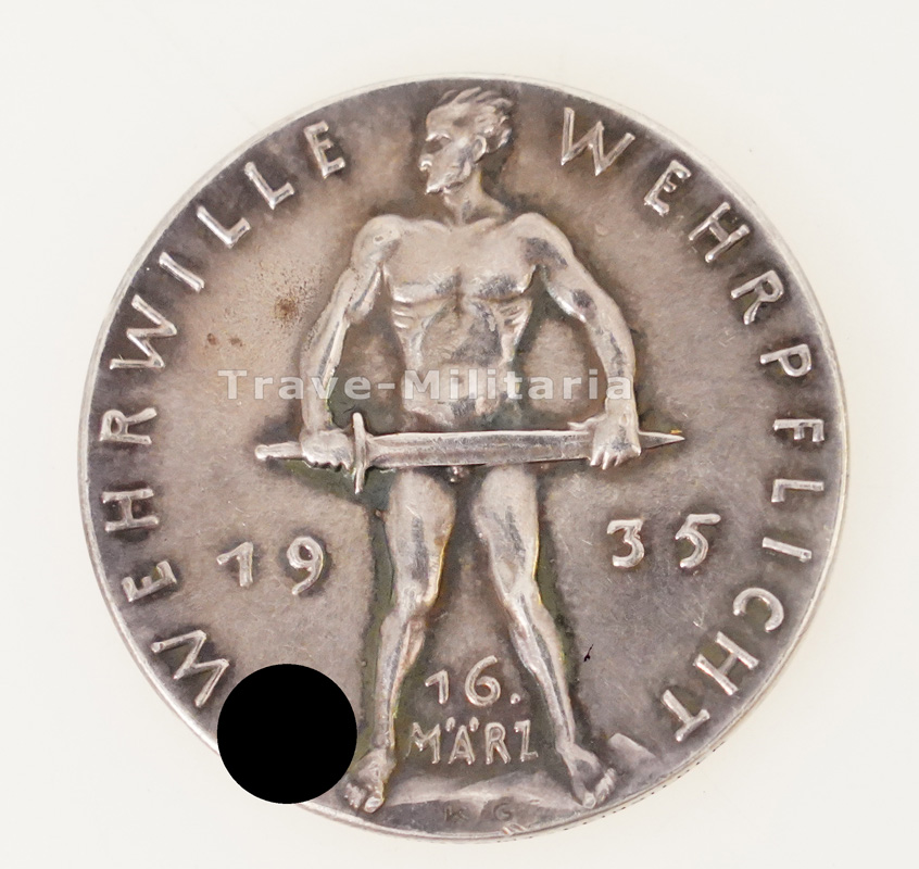 Wehrwille Wehrpflicht Medaille 16 M rz 1935 Archiv Trave Militaria wehrwille-wehrpflicht-medaille-16-m-rz-1935-archiv-trave-militaria
